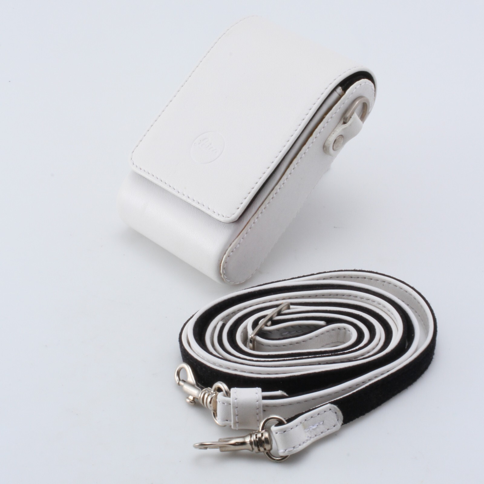【NEAR MINT】Leica genuine camera white Leather Case for C-LUX 2 Shoulder ...