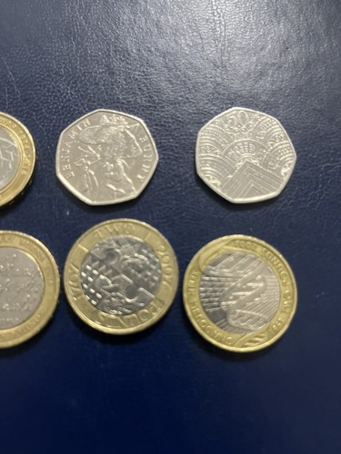 50p And 2 Pound Coins Small Joblot - 9 coins Pride , Benjamin B ...