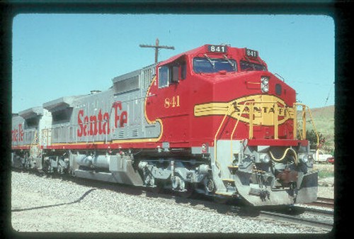 ATSF 841 C40-8W (SANTA FE) --- Original Slide T7-15 | eBay