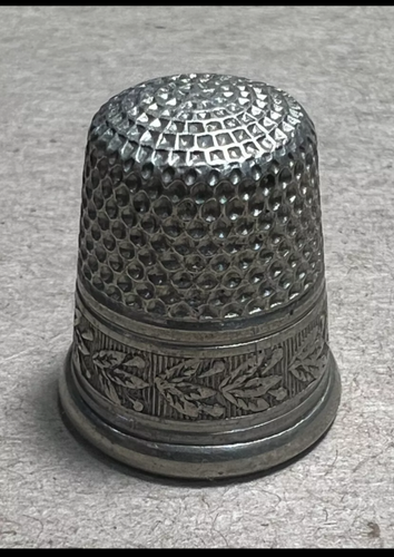 VTG Sterling Silver Thimble USA Hallmark Mark Size 8 Star On Top 5.07g ...