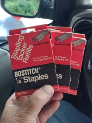 1000 STCR5019 Bostitch 1/4" Staples T5-8 Tacker and P4-8 Stapling Plier ...