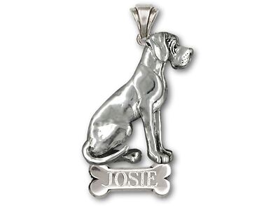 Great Dane Jewelry Sterling Silver Handmade Great Dane Pendant GDL17-NP ...