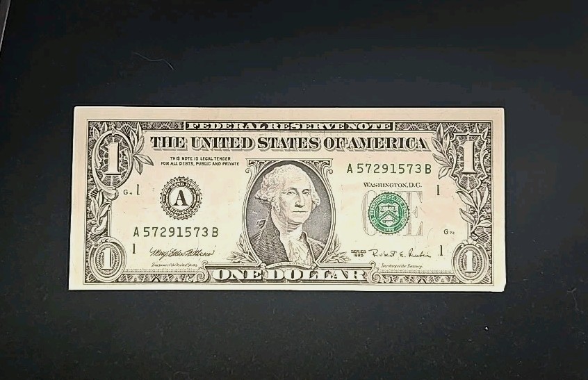1995 $1 Federal Reserve Note Ink Smear Reverse Error | eBay