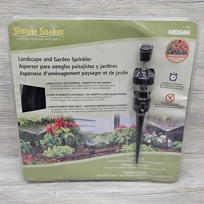 Nelson Simple Soaker Landscape Garden Watering 5 Sprinkler System Kit ...