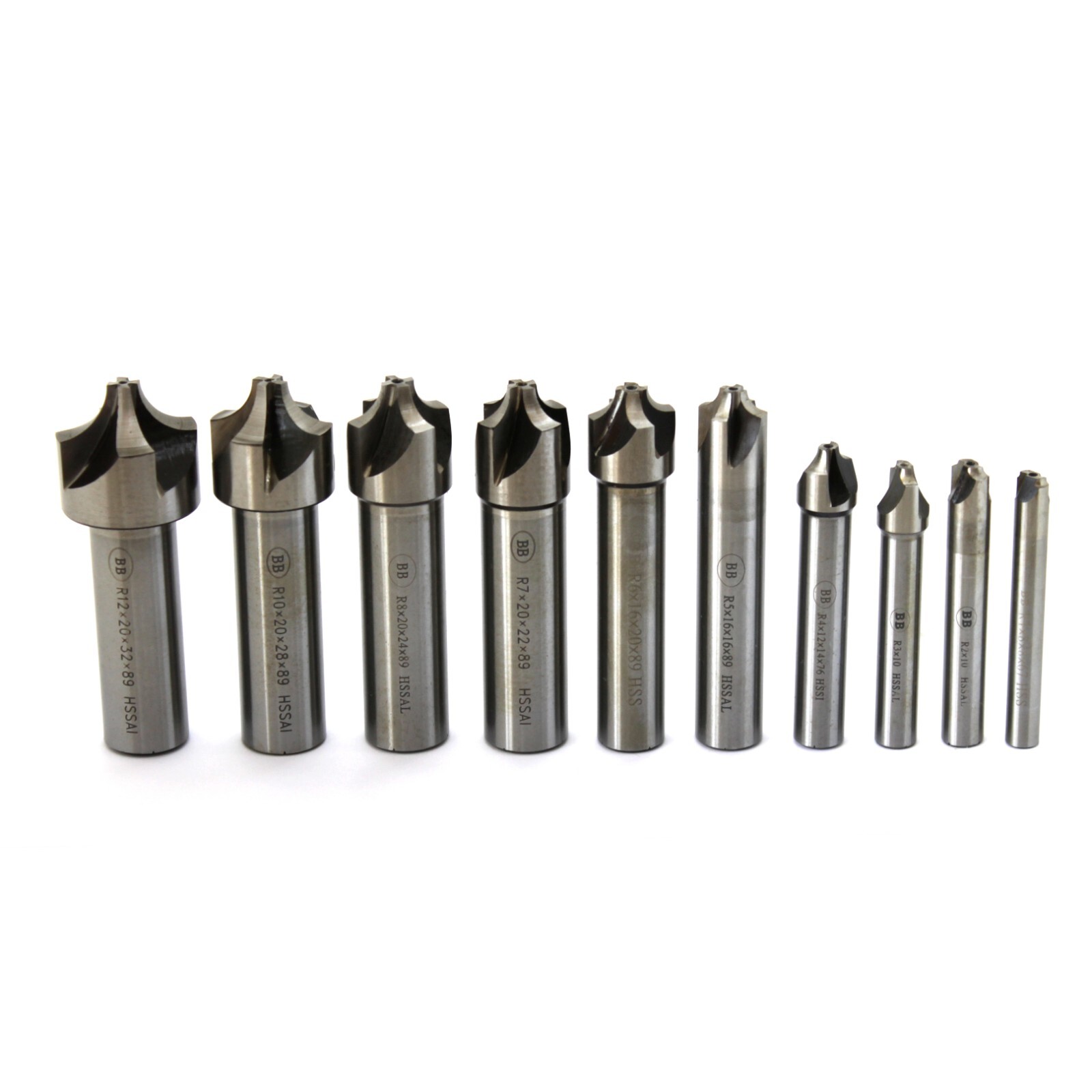 HSS-AL Corner Rounding Radius End Mill R1-R20 Milling Cutter Router ...