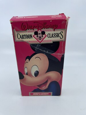 VHS Walt Disney Cartoon Classics - V. 1 - Heres Mickey (VHS, 1991 ...