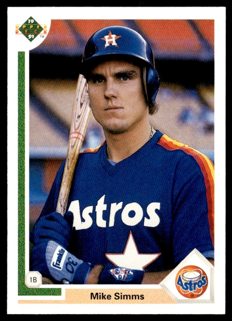 1991 Upper Deck #664 Mike Simms Rookie Houston Astros | eBay