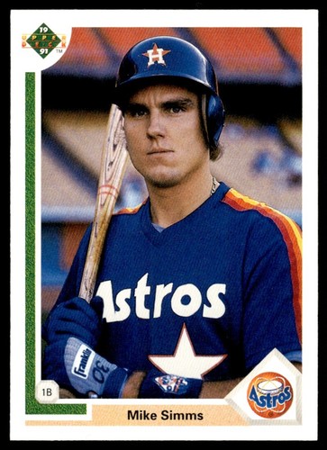 1991 Upper Deck #664 Mike Simms Rookie Houston Astros | eBay