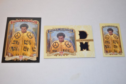 2012 UPPER DECK GOODWIN CHAMPIONS GALE SAYERS 3 CARDS INCLUDING GAME ...