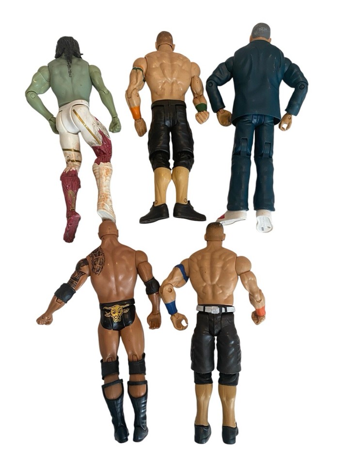 WWE Wrestling Toy Lot 11 Figures Belt Money Bank Case Working ...