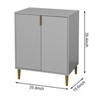 Console Table Storage Cabinet Carved Pattern Door Panel with 2 Doors ...