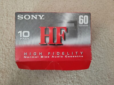 Sony HF 60 (C-60HFC) Normal Bias Lot 10 NEW Blank Audio Cassette Tapes ...