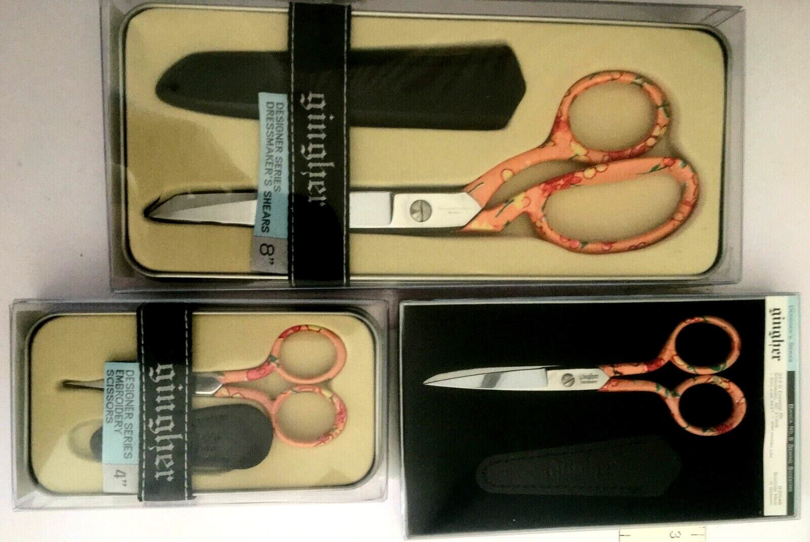Gingher Designer Scissors ~ BIANCA ~ 8" - 5" OR 4" NIB!!!!! | eBay