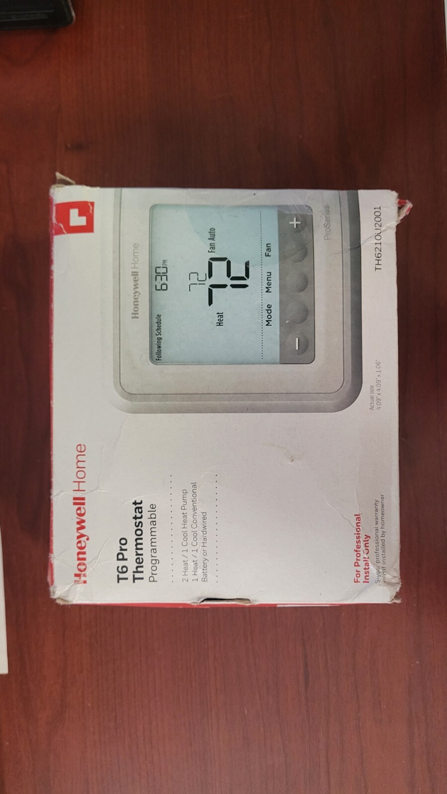 Honeywell T6 Pro Programmable Thermostat (TH6210U2001) for sale online ...