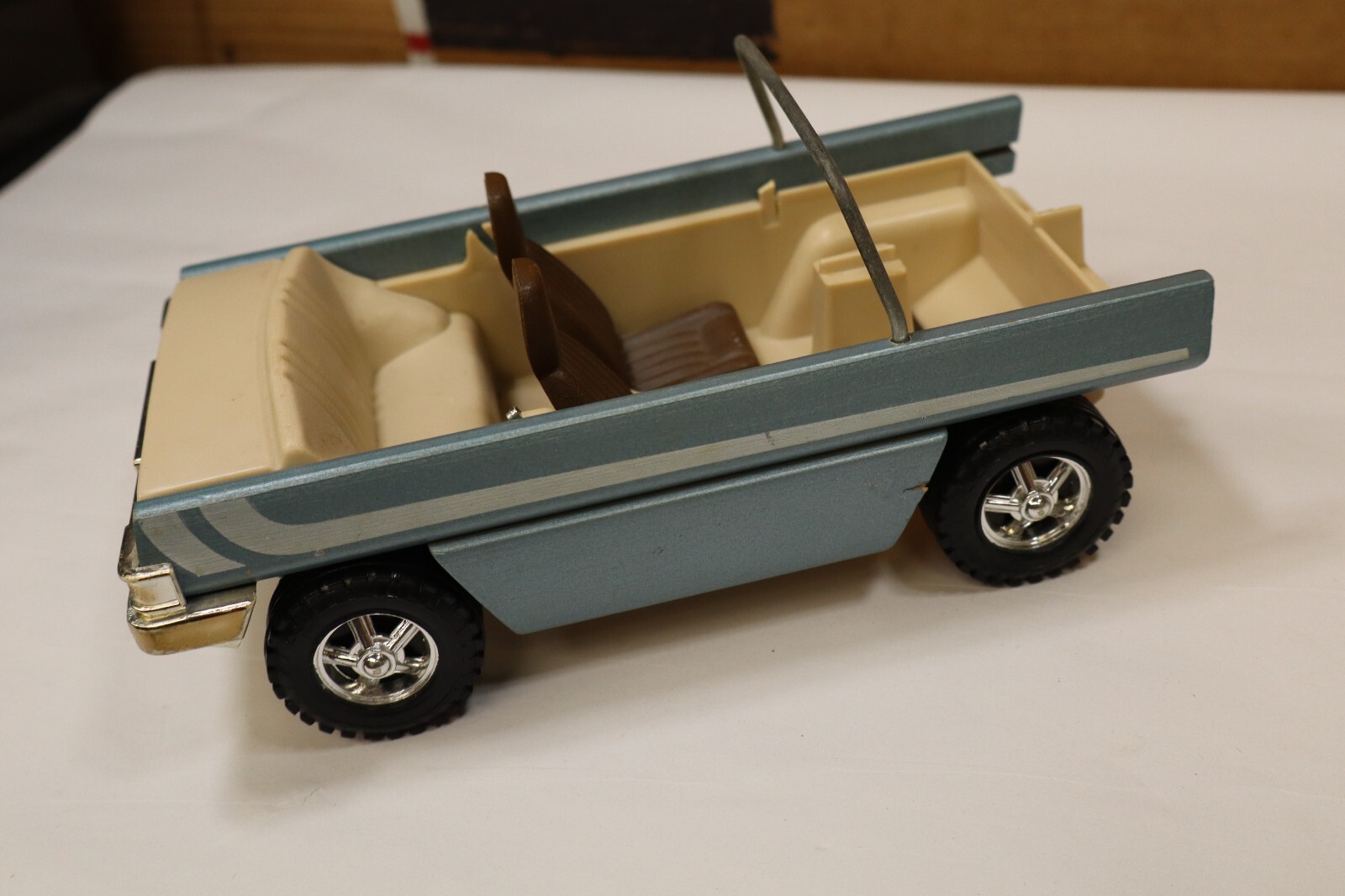 Vintage LUNDBY Dollhouse 1:16 Scale WOOD Convertible BLUE Sedan CAR ...