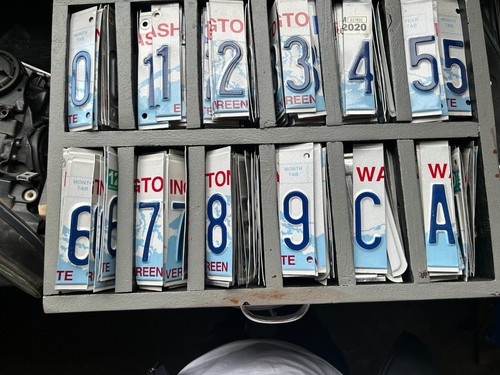 Real license plate numbers make your own design art | eBay