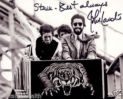 JOHN LANDIS Signed 8 x 10 B & W Photo.Signed to Steve Authentic ...