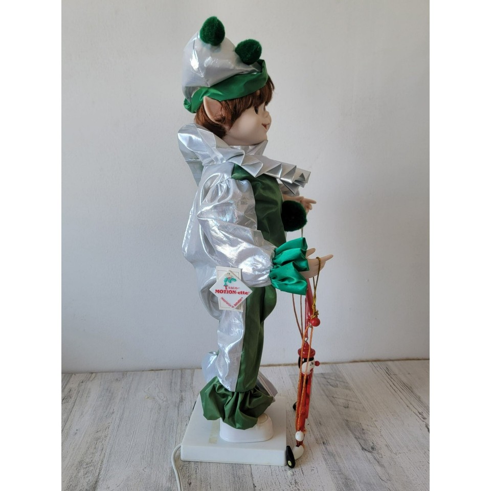 Telco marionette clown elf puppet animated motionette Xmas | eBay