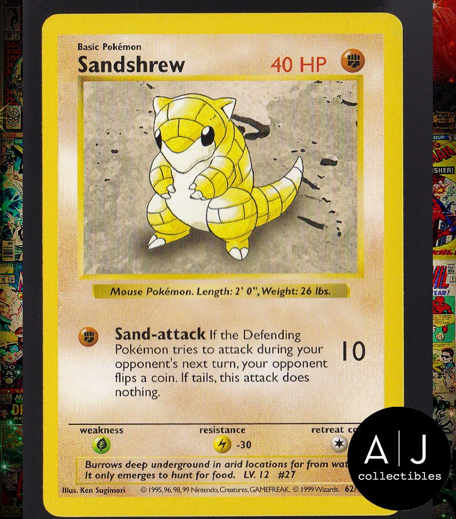 Pokemon Sandshrew Card