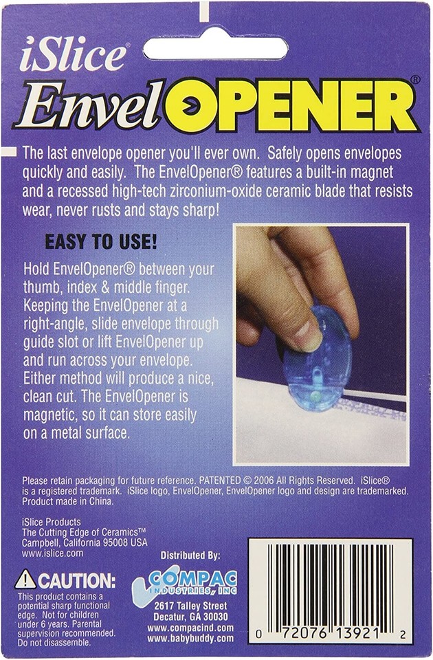 EnvelOpener Easily Open Envelopes Magnet Keeps Letter Opener Ceramic ...