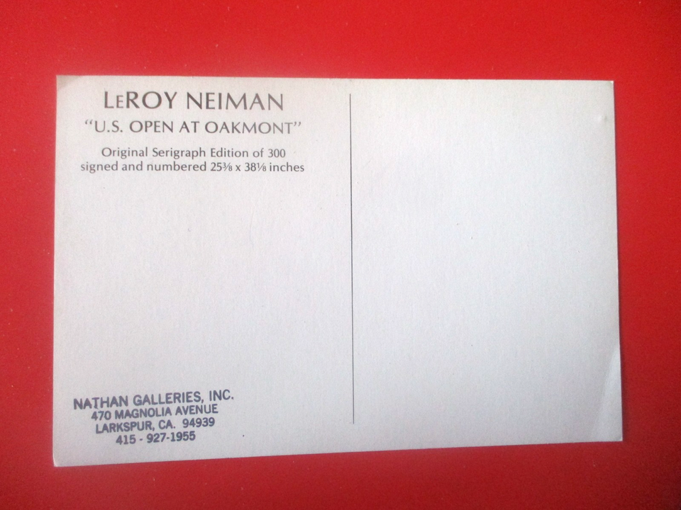 vtg - LeROY NEIMAN - Golf mini print - U.S. Open at Oakmont - cc | eBay