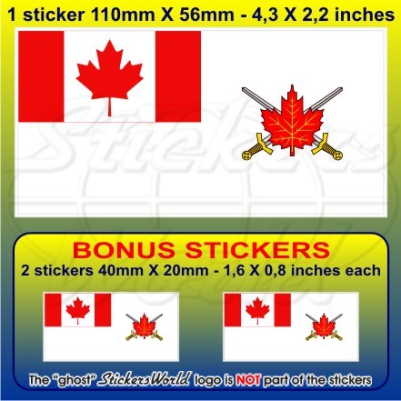 CANADA ARMY Ensign Canadian Land Force Command Flag 110mm Sticker Decal ...