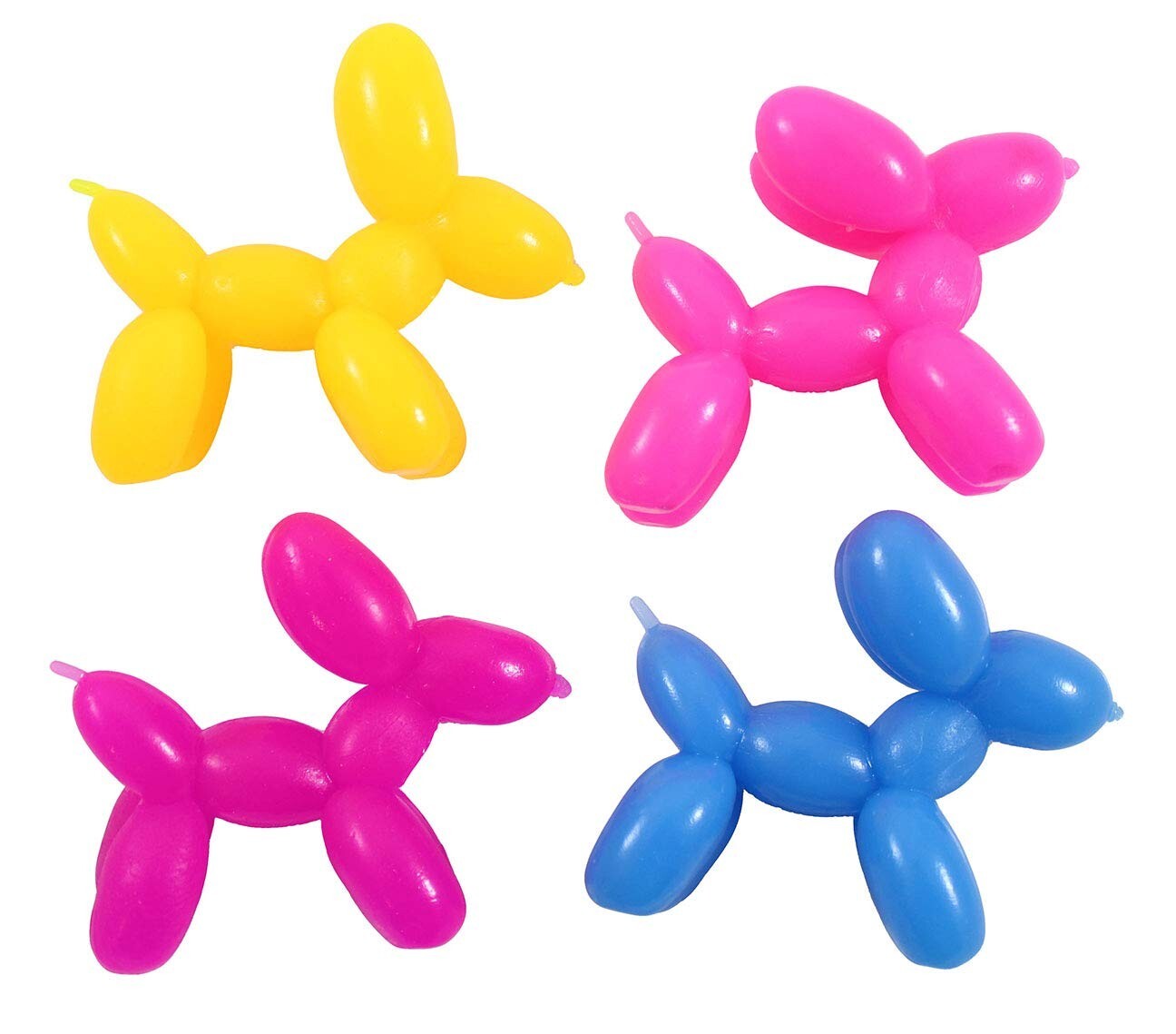 4 STRECHY BALLOON DOG - Party Favor Stretch Rubber Chid Toy - Assorted ...