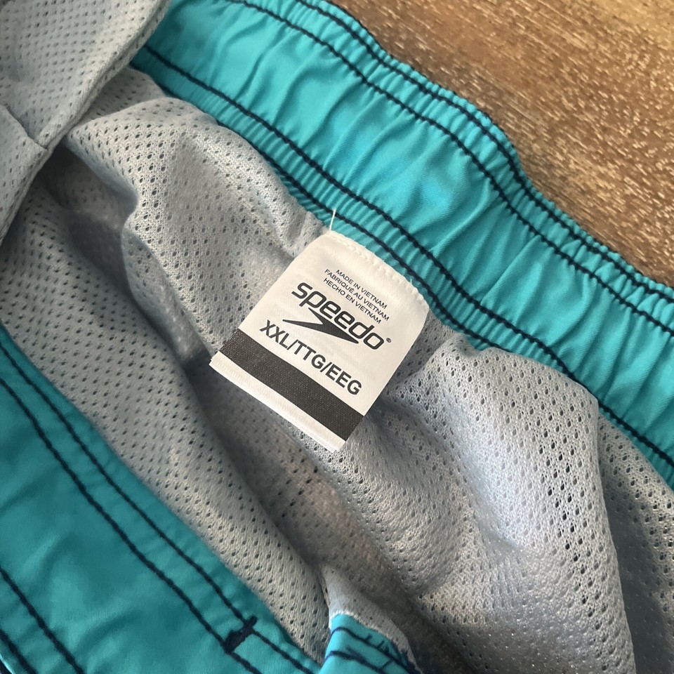 Speedo ActiveFlex Swim trunks E-Board Shorts Blue Striped Mens XXL ...