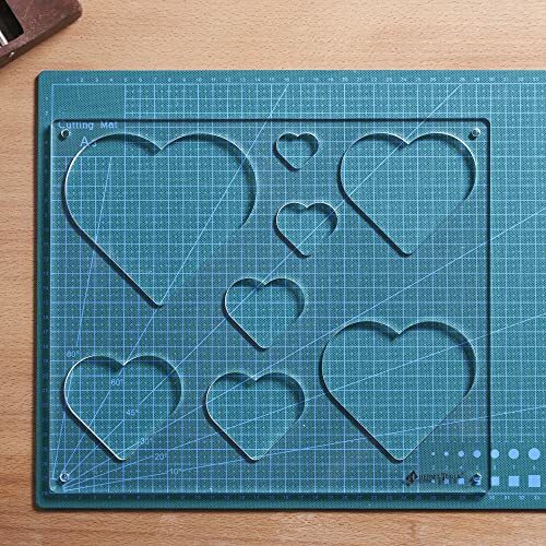8in1 Heart Inlay Template Router And Decorative Templates For ...