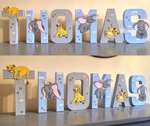 Per letter*Dumbo Simba lion king Letters Baby Nursery Decor Children’s ...