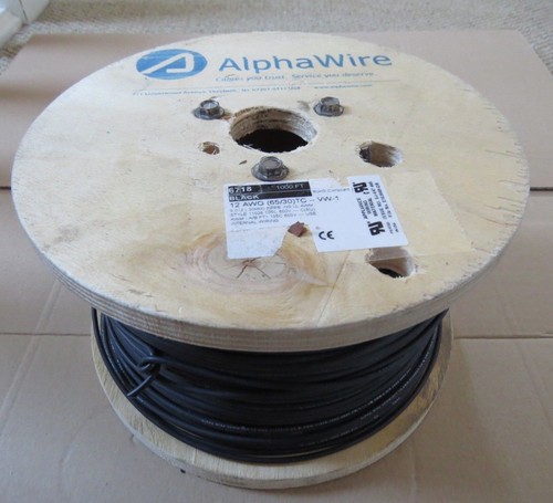 Alpha Wire 6718 Ecowire 12Awg e163869-db, 600v,internal Cable 1000ft ...