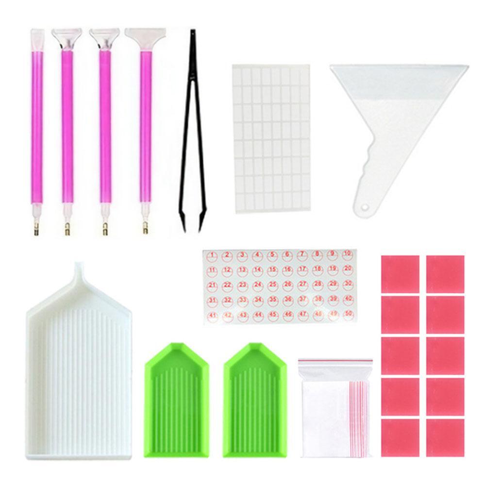 AU 2Pcs Diamond Painting Tools Set Tweezer Drill Pen Rhinestone Picture ...
