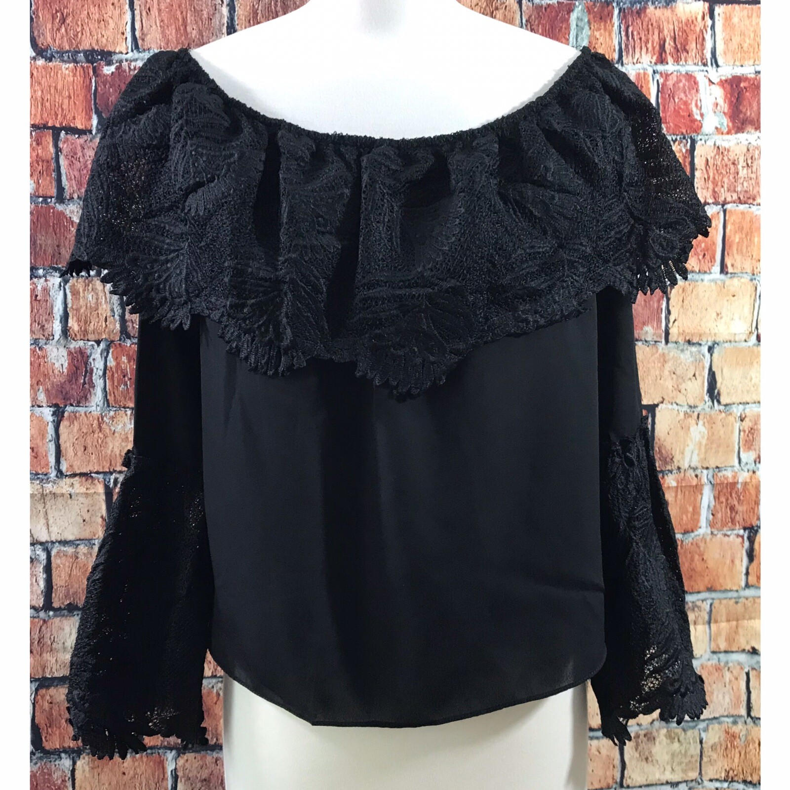 Allison New York Anthropologie Smocked Lace Crop Top … - Gem