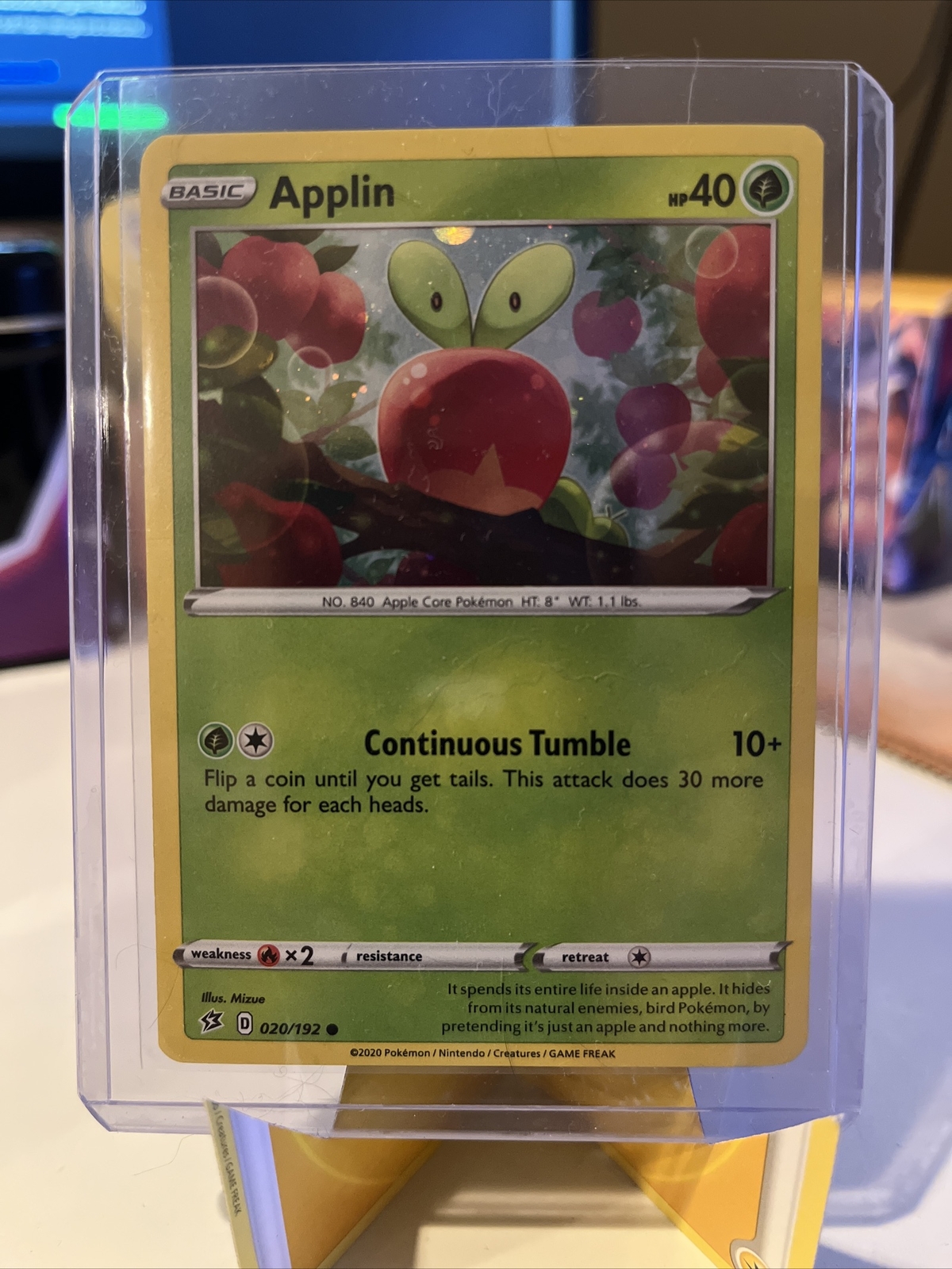 Pokémon TCG Applin Rebel Clash 020/192 Promo Cosmos Holo Rare NM | eBay
