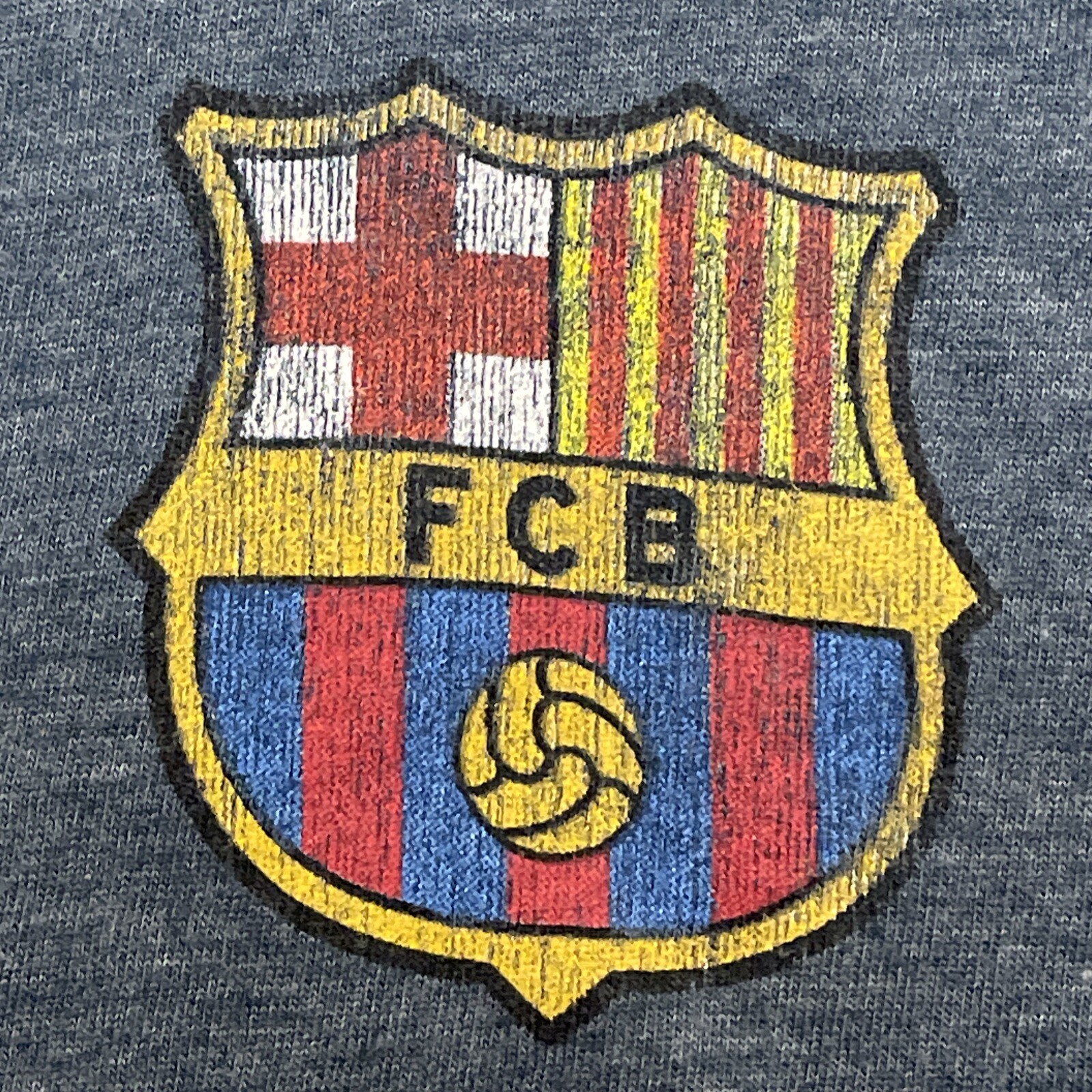 FC Barcelona Shirt Mens Blue Short Sleeve Size M Medium Crew Neck ...