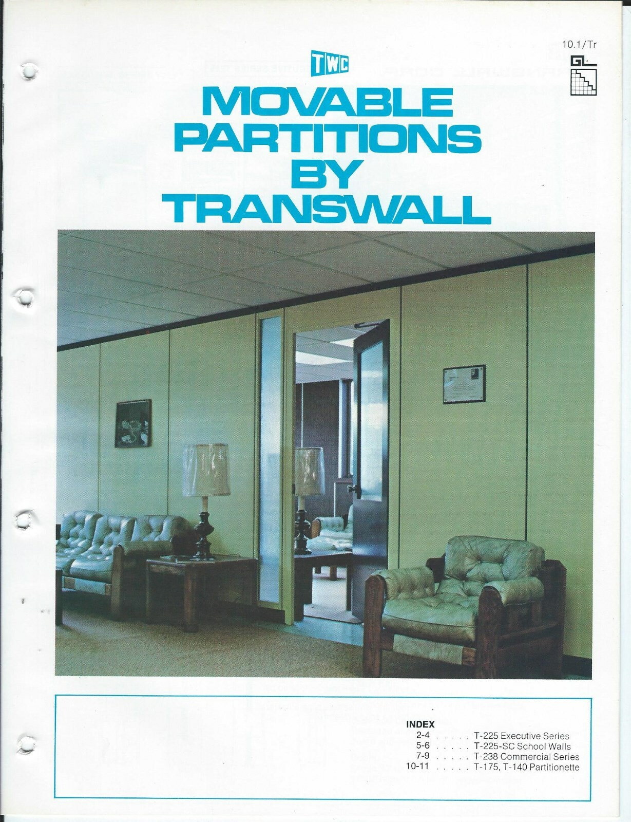 Brochure - Transwall - Movable Partition Building Wall System - c1977 ...