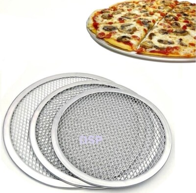 5 to 24"Inch Aluminium Mesh Pizza Screen Baking Thin Crust Tray Wire ...