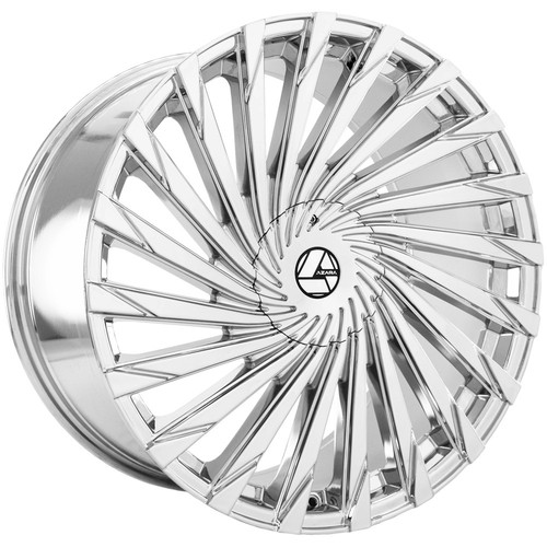 Azara AZA-501 22x8.5 5x4.5"/5x120 +38mm Nano Chrome Wheel Rim 22" Inch ...
