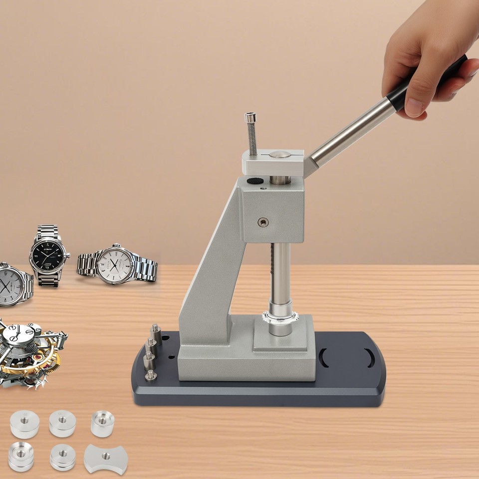 Watchmaker Tool Watch Press Set Back Case Closer Crystal Glass Fitting+ ...