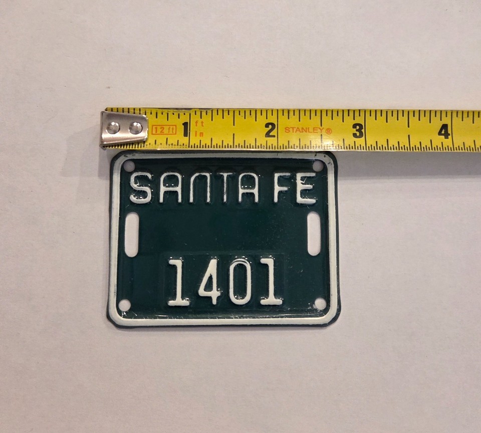 Rare Vintage Santa Fe NM Bicycle License Plate New Old Stock New Mexico ...