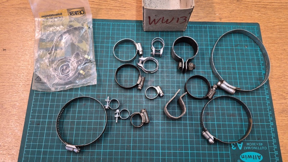 Joblot assorted Stainless Steel Hose Clamp clips (box WW13) | eBay UK