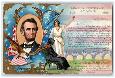 Abraham Lincoln The Martyred President Embossed Nash Unposted Antique ...