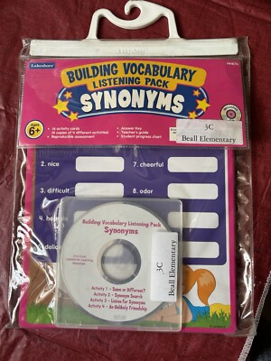 Lakeshore Building Vocabulary Listening Pack Synonyms With Disc 2006 | eBay