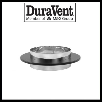 DURAVENT DVL DOUBLE WALL/DURABLACK- 6" Chimney Adapter with Trim #6DVL ...