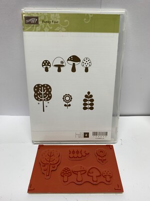 Stampin up funky four stamp set mushrooms flowers trees springtime | eBay