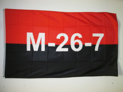 DRAPEAU CUBA MOUVEMENT DU 26 JUILLET 150x90cm - DRAPEAU M-26-7 - FIDEL ...