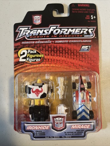 Hasbro Transformers Robots in Disguise IRONHIDE & MIRAGE 2-PACK 2001 ...
