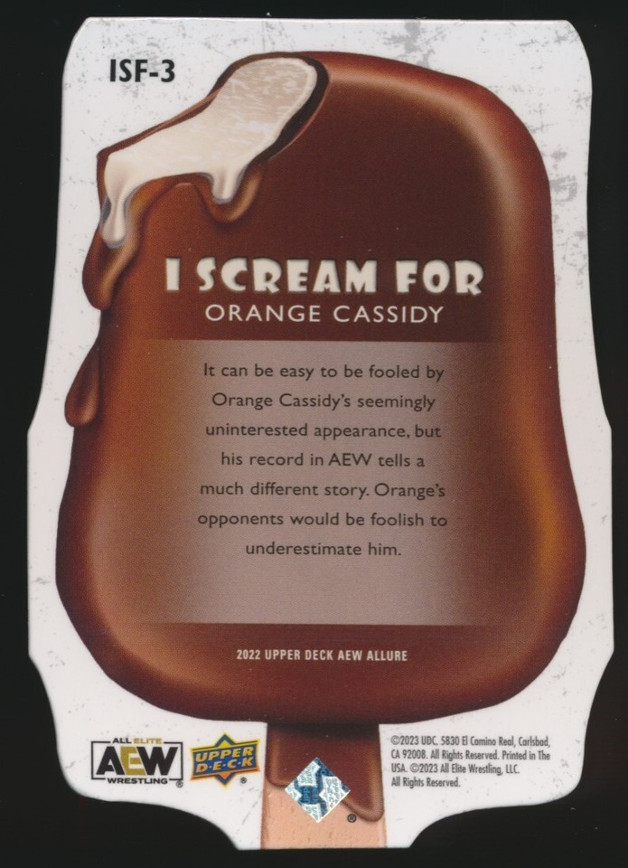 ORANGE CASSIDY ISF-3 2022 Upper Deck AEW Allure I SCREAM FOR | eBay