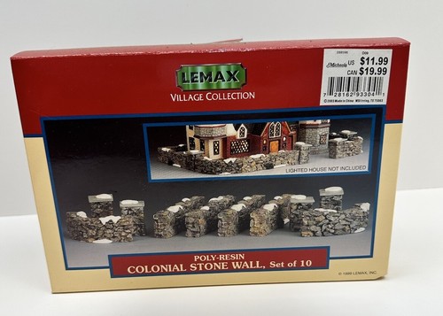 LEMAX Village Collection "COLONIAL STONE WALL" 1999 Item #93304 (Set of ...
