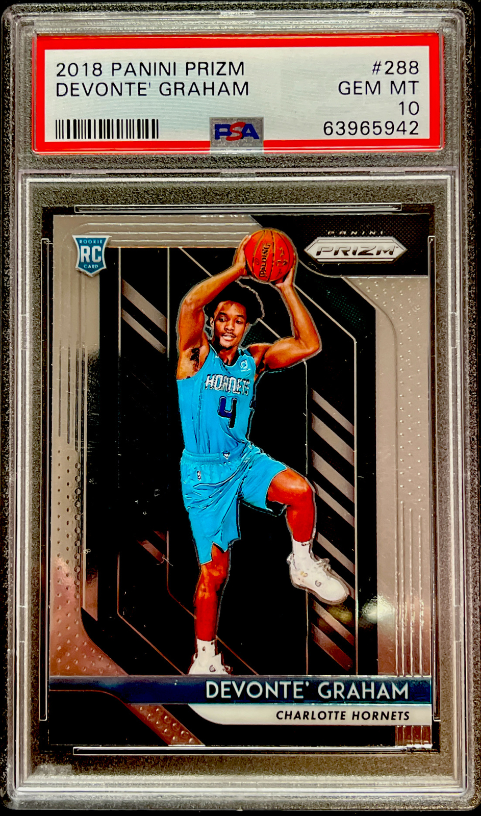 2018 Panini Prizm #288 Devonte' Graham RC PSA 10 GEM MINT Freshly ...